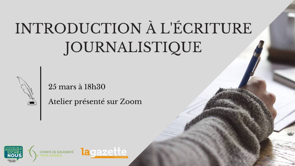 Introduction à l'écriture journalistique - Comité de Solidarité Trois ...